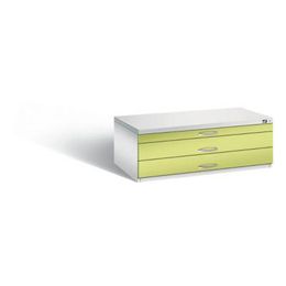 Planschrank aus Stahl, f&uuml;r Formate bis DIN A1, 3 Schubladen