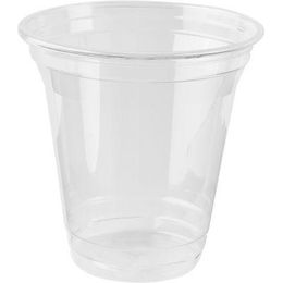 Einweg-Trinkbecher, nur f&uuml;r Kaltgetr&auml;nke, umweltfreundliches PLA, Volumen 200 ml, H 95,9 x &oslash; 95 mm, 80 St&uuml;ck, transp.