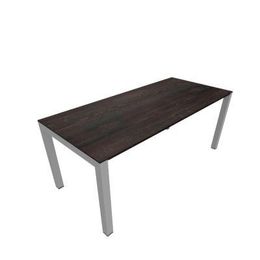Schreibtisch SOLUS PLAY, 4-Fu&szlig;, h&ouml;henverstellbar, B 1800 x T 800 x H 720 - 820 mm, Mooreiche