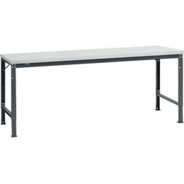 Manuflex Grundtisch UNIVERSAL Spezial, 2000 x 1000 mm, Kunststoff lichtgrau, anthrazit