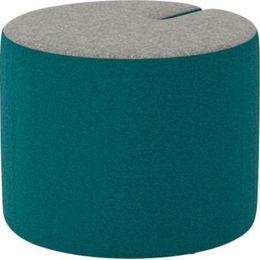 Nowy Styl NowyStyl Sitzpouf Tri.Ply S, modular, Blazer-Stoff, &oslash; 55 cm, grau/petrol