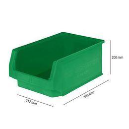 Sch&auml;fer Shop Sichtlagerkasten SSI Sch&auml;fer Serie PROFI LF 532, Polypropylen, L 500 x B 312 x H 200 mm, 23,5 l, gr&uuml;n