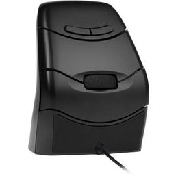 bakkerelkhuizen DXT 3 Precision Mouse, 7 Tasten, 4 DPI Stufen (800, 1200, 1600, 2400), kabelgebunden, 1,5 m Kabel, ergonomisch, USB-C, schwarz