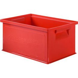 Sch&auml;fer Shop Stapelkasten Serie 14/6-3, Polypropylen, Inhalt 7 l, rot