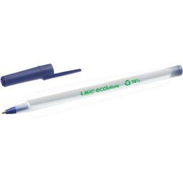 Kugelschreiber mit Kappe BIC&reg; ECOlutions&reg; Round Stic&reg;, 0,4 mm, recycelt, blau, 60 Stck.
