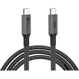 USB 4.0 Lade/-Datenkabel Good Connections, USB-C an USB-C, Leistung 240 W, bis 40 Gbit/s, L&auml;nge 1 m, schwarz