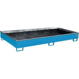 Bauer Regalwanne RW 2700-2 PE, mit PE-Einsatz, L 2665 x B 1315 x H 305 mm, lichtblau RAL 5012