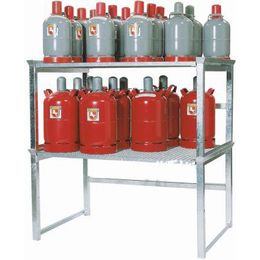 Regal f&uuml;r ASECOS Gasflaschendepots, stapelbar, B 1440 x T 1040 x H 750 mm