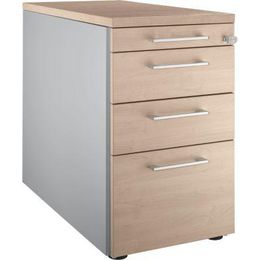 Sch&auml;fer Shop Sch&auml;fer Shop Genius Standcontainer 1336, mit Griff eckig, B 435 x H 717 mm, wei&szlig;alu/Eiche-Dekor
