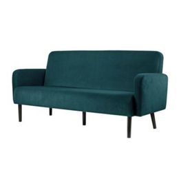 Dreisitzer Sofa meet by Paperflow LISBOA, Samtbezug gr&uuml;n, Fu&szlig;gestell schwarz, B 1760 x T 815 x H 830 mm