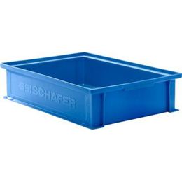Sch&auml;fer Shop Stapelkasten SSI Sch&auml;fer 14/6-2G, Volumen 10,3 l, bis 20 kg, mit Griffmulde, L 465 x B 314 x H 105 mm, Polypropylen, blau