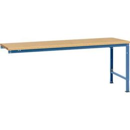 Manuflex Ansatztisch UNIVERSAL Spezial, Tischplatte Multiplex, 2000x1000, brillantblau