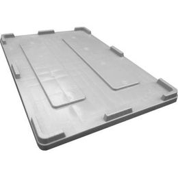 Deckel f&uuml;r Industriebox mit Volumen 330 l/470 l, L 1200 x B 800 x H 30 mm, Polyethylen, grau