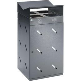 Var-Wertstoffsammelstation, 4-fach, antiksilber