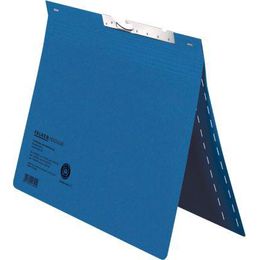Pendelhefter Falken, Format A4, f&uuml;r bis zu 200 Blatt, Schlitzstanzung, Beh&ouml;rdenheftung, Recycling-Karton, blau, 50 St&uuml;ck