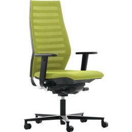 Rovo B&uuml;rostuhl R 12, mit Armlehnen, Gestell schwarz, gr&uuml;n