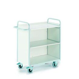 ROLLCART B&uuml;rowagen mit Seitenw&auml;nden und R&uuml;ckwand, 1000 x 490 mm, Tragkraft 150 kg