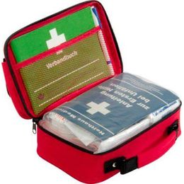 Holthaus Medical Verbandtasche Office plus, Inhalt nach DIN 13 157, mit Au&szlig;entasche, inkl. DIN A5 Verbandbuch & Stift, B 260 x T 100 x H 170 mm, Nylon, rot