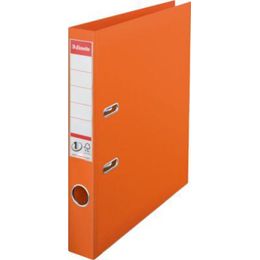 Ordner ESSELTE&reg; No. 1, A4, R&uuml;ckenbreite 50 mm, f&uuml;r ca. 350 Blatt, Hebelmechanik, R&uuml;ckenschild, Griffloch & Raumsparschlitze, FSC&reg;-Karton, orange
