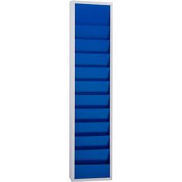 Werkstattplaner EICHNER 9019-00201, einreihig, f&uuml;r 10 Auftragstaschen, blau