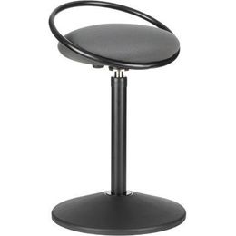 Sitzhocker Rovo SOLO mit Ring, 3D-Gestrick, schwarz/grau