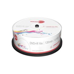 PRIMEON DVD+R, bedruckbar, bis 16fach, 4,7 GB/120 min, 25er-Spindel