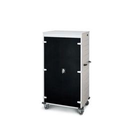 Laptopwagen mit Ladefunktion, 2-Punkt-Verriegelung, Feststellbremse, 26 F&auml;cher, B 920 x T 500 x H 1540, schwarz