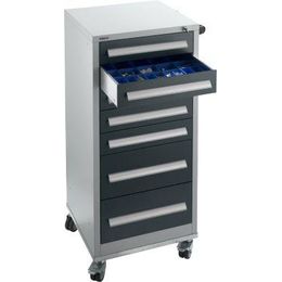 Sch&auml;fer Shop Sch&auml;fer Shop Select Schubladenschrank SFR 70, 7 Sch&uuml;be, mit Rollen, wei&szlig;aluminium RAL 9006 anthrazitgrau RAL 7016