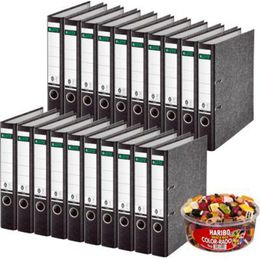 Leitz&reg; Ordner 1050 + 750 g HARIBO Color-Rado Party-Box, DIN A4, R&uuml;ckenbreite 52 mm, 20 St&uuml;ck, schwarz