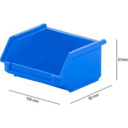 Sch&auml;fer Shop Sichtlagerkasten SSI Sch&auml;fer Serie PROFI LF 110, Polypropylen, L 92 x B 102 x H 51 mm, 0,26 l, blau