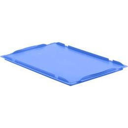 Sch&auml;fer Shop Auflagedeckel D64 f&uuml;r Kasten im EURO-Ma&szlig; LTB/ELB, 600 x 400 mm, blau