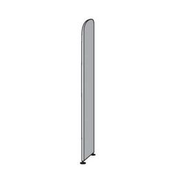 Kerkmann B&uuml;roregal Dante&reg;, Abschlusswange, f&uuml;r Regale ohne R&uuml;ckwand, H 2600 mm, lichtgrau