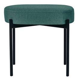 Sitzbank meet by Paperflow GAIA, oval S, Stoffbezug gr&uuml;n, 4-Fu&szlig;gestell mattschwarz, B 490 x T 380 x H 455 mm