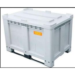 Deckel CEMO, f&uuml;r Logistikbox 610 l, lebensmittelecht, Polyethylen, grau