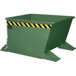 Bauer Sp&auml;ne-Kippbeh&auml;lter SGU-RZ30, f&uuml;r Routenz&uuml;ge, &ouml;l- und wasserdicht, 300 l, RAL 6011 resedagr&uuml;n