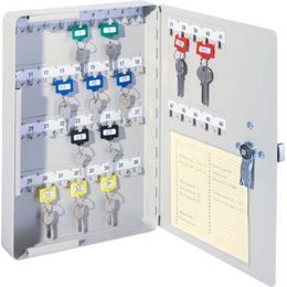 Schl&uuml;sselschrank, Elektronikschloss, 46 Haken, lichtgrau