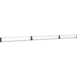 Multifunktionsklemmleiste Maulpro, inkl. 2 Multifunktionshaken, f&uuml;r Flipchartbl&ouml;cke ab 11 mm Lochung, B 42 x T 15 x L 1000 mm, Aluminium