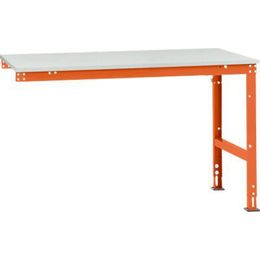 Manuflex Ansatztisch UNIVERSAL Standard, Tischplatte Kunststoff, 1500x1000, rotorange