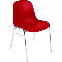 Nowy Styl Formschalenstuhl Beta, stapelbar, desinfektionsmittelbest&auml;ndig, Sitzh&ouml;he 460 mm, rot