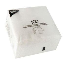 Servietten Papstar, 1-lagig, 330 x 330 mm mit &frac14;-Falz, Papier in Stoffoptik, 1200 St&uuml;ck, wei&szlig;
