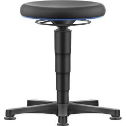 Allround Hocker bimos, sitzh&ouml;henverstellbar 560-810 mm, mit Gleiter, SKINTEC-Polster, abwaschbar, extrem robust, Farbring blau
