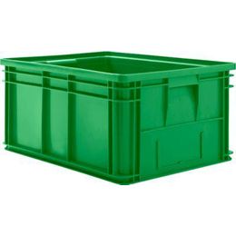 Sch&auml;fer Shop Stapelkasten Serie 14/6-1, aus PP, mit Griffmulde, Inhalt 71 L, gr&uuml;n