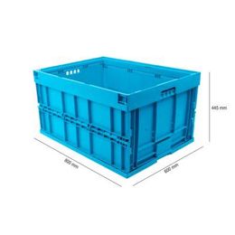 EURO-Ma&szlig; Faltbox 8645, ohne Deckel, Volumen 171,2 l, mit Stirnteilsicherung, blau