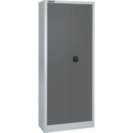 Sch&auml;fer Shop Sch&auml;fer Shop Select Materialschrank MS 2408, Leergeh&auml;use, 800 x T 400 x H 1935 mm, Stahl, wei&szlig;aluminium RAL 9006/anthrazitgrau