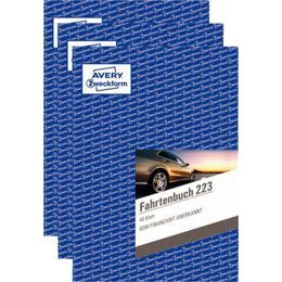 Avery Zweckform Fahrtenbuch-Sparpack Avery&reg; Zweckform 223-3, 3er Pack, A5, Inhalt 3 x 40 Blatt