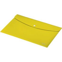 Leitz&reg; Sammelmappe Recycle, Format A4, Druckknopfverschluss, blickdicht, 100 % recycelbar, Blauer Engel, Recyclingkunststoff, gelb