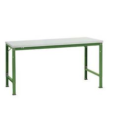 Manuflex Grundtisch UNIVERSAL Spezial, 1750 x 1000 mm, Kunststoff lichtgrau, resedagr&uuml;n