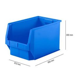 Sch&auml;fer Shop Sichtlagerkasten SSI Sch&auml;fer Serie PROFI LF 533, Polypropylen, L 500 x B 312 x H 300 mm, 38 l, blau