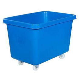 Rechteckbeh&auml;lter, Kunststoff, fahrbar, 227 l, blau