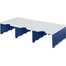 Styro&reg; Sortierstation Styrodoc Jumbo, DIN C4, 1 Etagen/3-reihig/3 F&auml;cher, blau